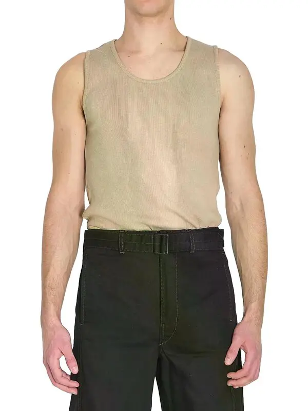 LEMAIRE Ribbed Tank Top - Neutrals
