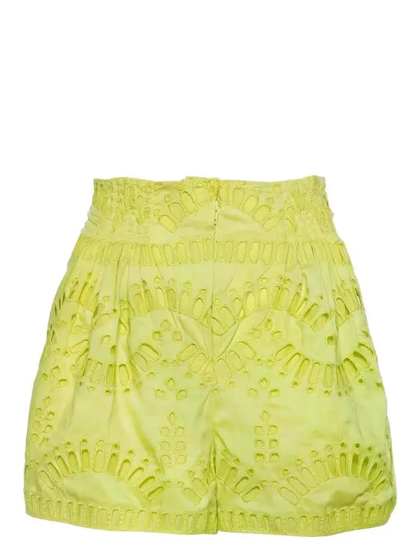 Charo Ruiz Ibiza Palok Embroidered Shorts - Green