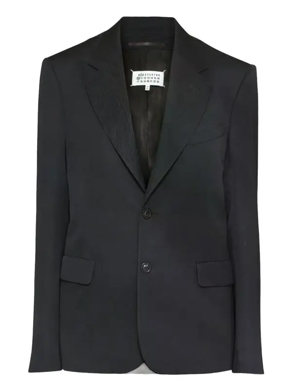 MAISON MARGIELA Button Wool Blazer - Black
