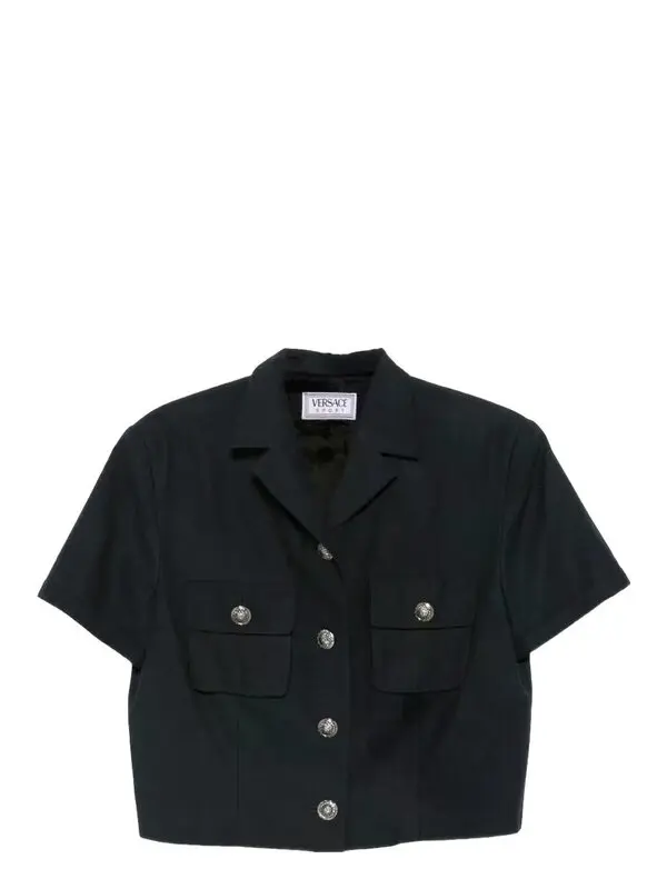 Versace 1990s Button-up Jacket - Black