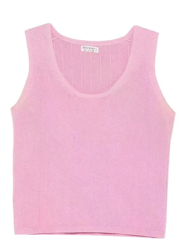 Saint Laurent 1990s Scoop-neck Vest - Pink