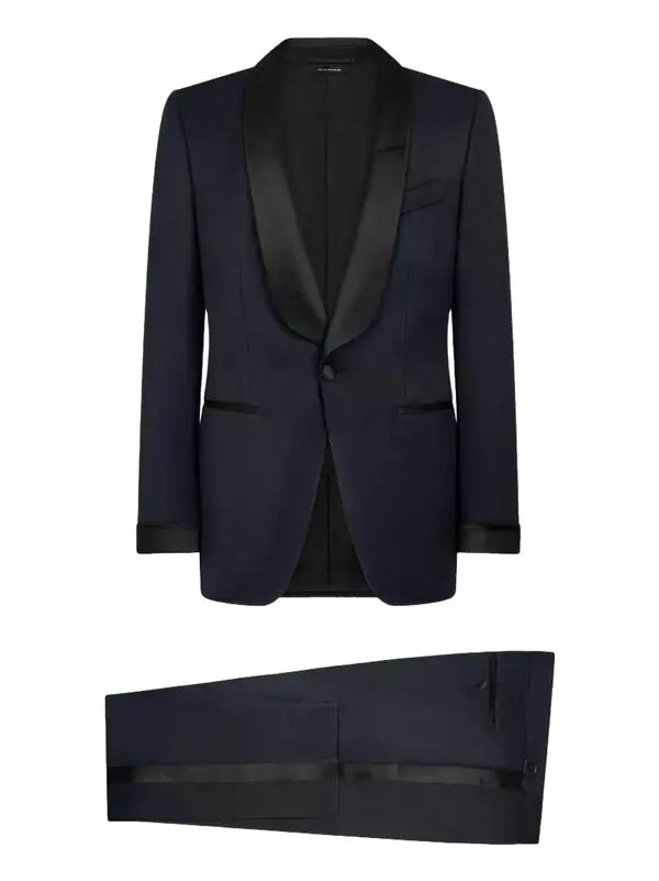 TOM FORD Shawl-collar Suit - Blue