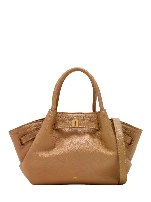 Jw Pei Hana Handle Pebbled Tote Bag - Brown