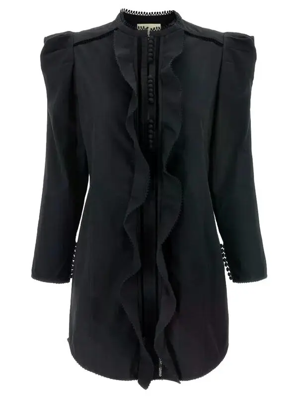Isabel Marant Chantal Ruffled Mini Dress - Black