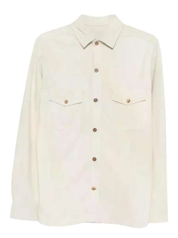 RIFUGIO Suede Pocket Shirt - Neutrals
