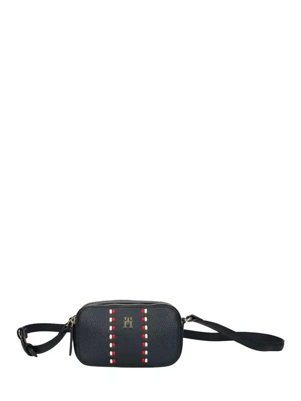 Tommy Hilfiger Logo Stripe Satchel - Black