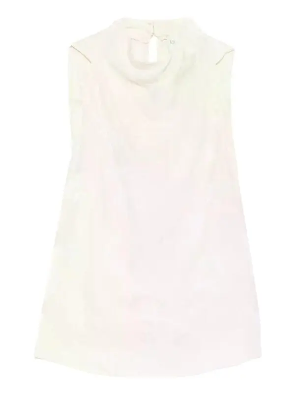 FORTE_FORTE Floral High-neck Top - Neutrals