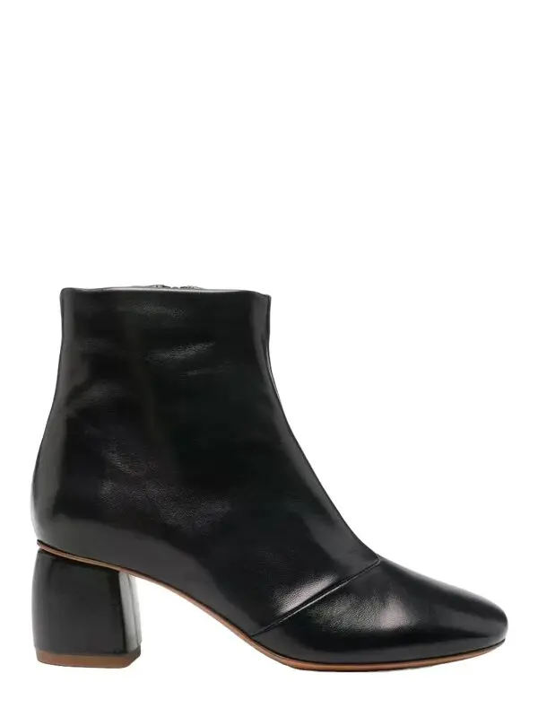 FORTE_FORTE Block Heel Ankle Boots - Black