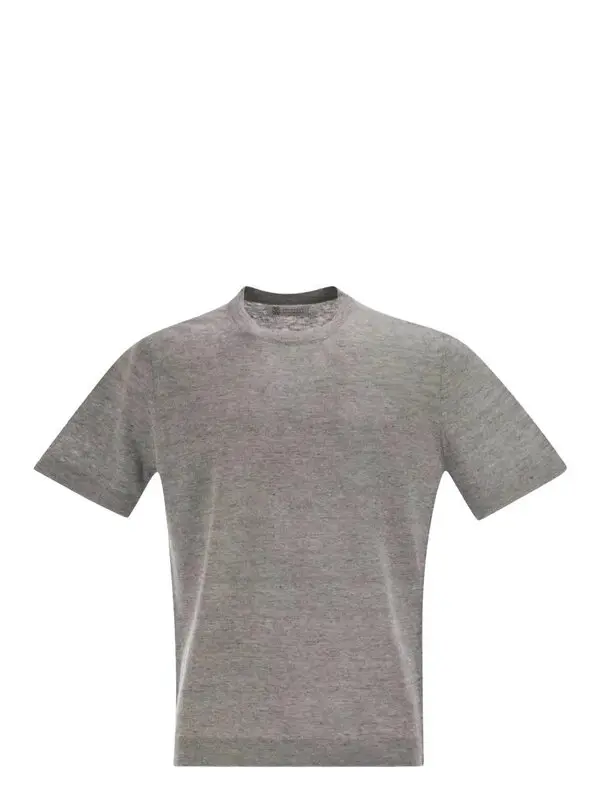 Brunello Cucinelli Crew-neck Short-sleeve T-shirt - Grey