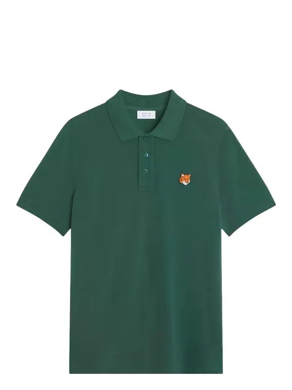 Maison Kitsuné Fox Head Polo Shirt - Green