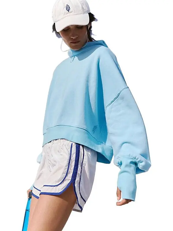 Free People Line Drive Hoodie - Bright Blue