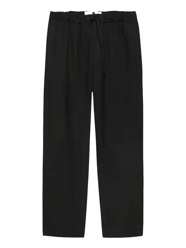 NEW AMSTERDAM Drawstring Track Pants - Black