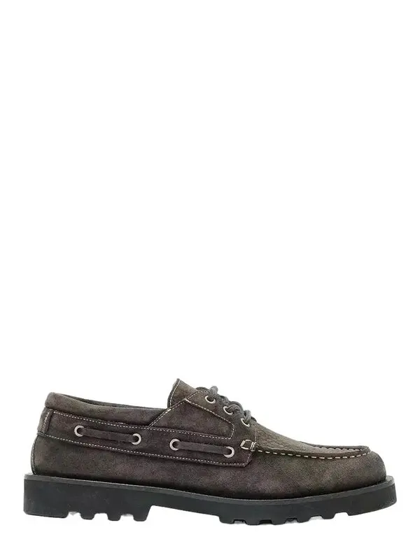 ALLSAINTS Skiff Textured Boat Shoes - Grey