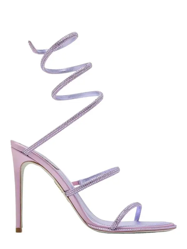 Rene Caovilla Strass Spiral Sandals - Purple