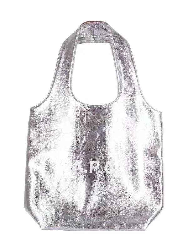 A.p.c. Ninon Lettering Tote Bag - Silver