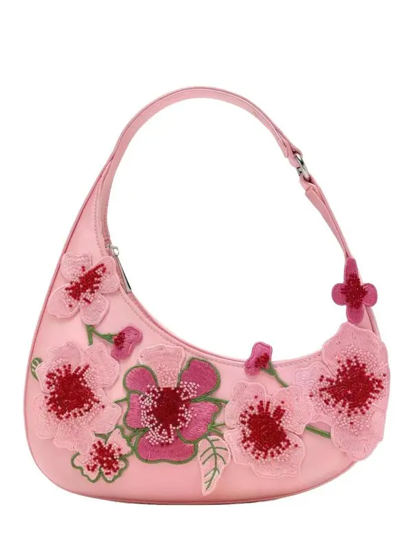 Jw Pei Floral-embellished Shoulder Bag - Pink