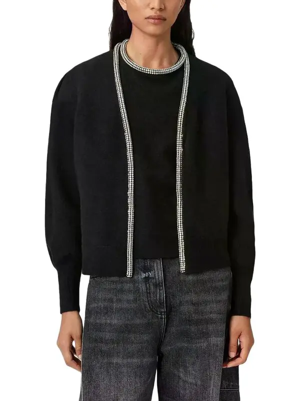 ALLSAINTS Odell Embellished Cardigan - Black