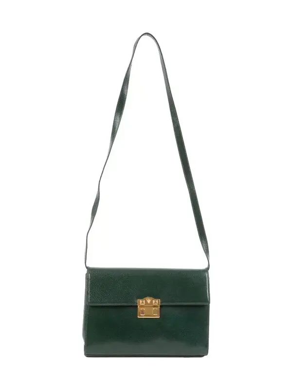 Gucci 1990s Leather Shoulder Bag - Green