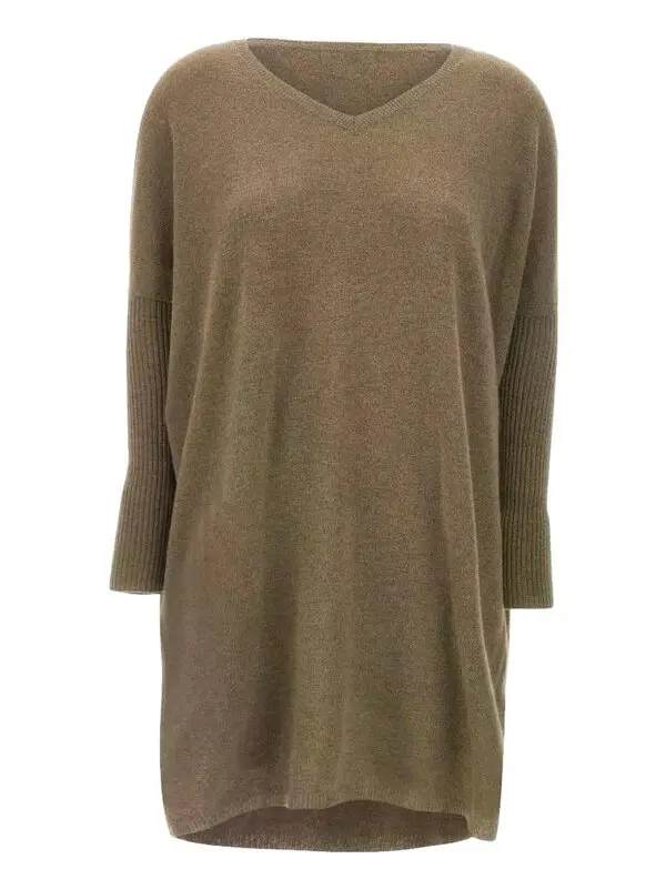 NOT SHY Bella V-neck Sweater - Green