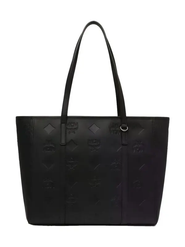 Mcm Medium Toni Monogram Leather Tote - Black