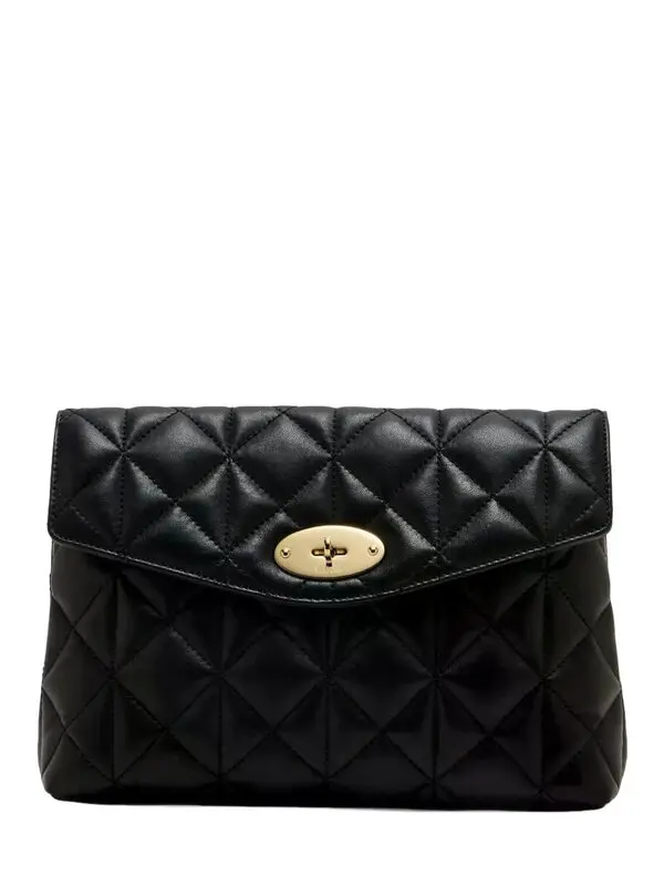 Mulberry Darley Quilted Turnlock Clutch - Black