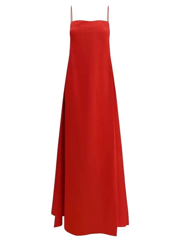 DI STAVNITSER Dora Square-neck Maxi Dress - Red