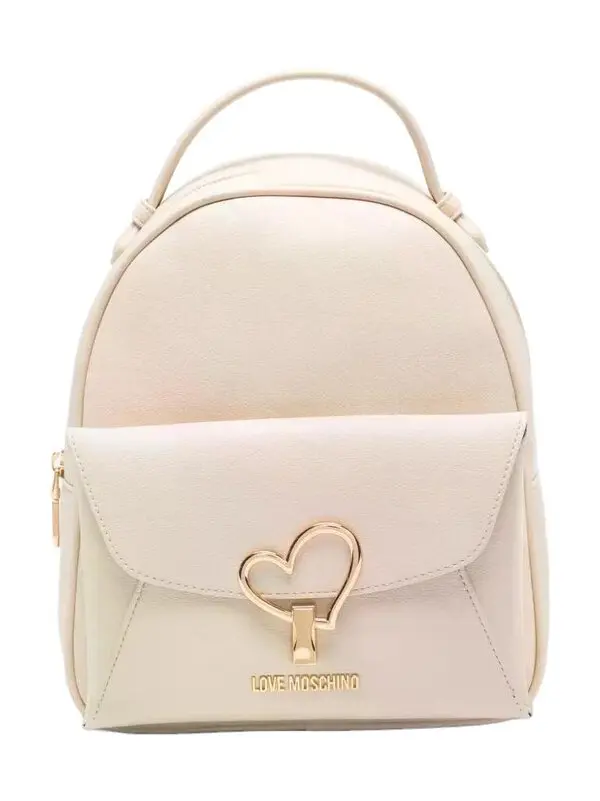 Moschino Heart-detail Backpack - Neutrals