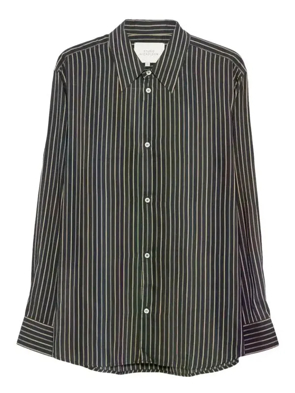 Studio Nicholson Striped Button Shirt - Black