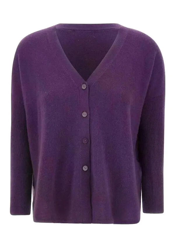 NOT SHY Alicia V-neck Cardigan - Purple