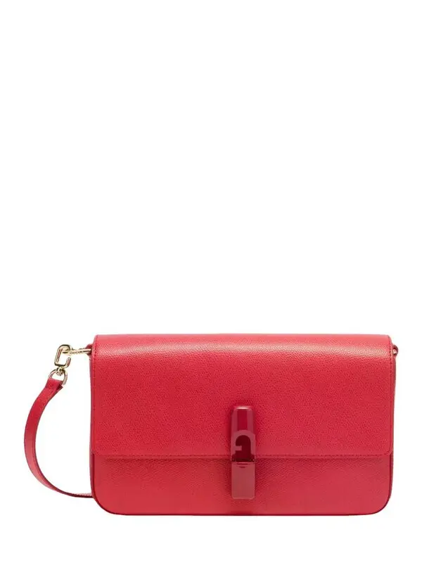 Furla Iride Leather Crossbody Bag - Red