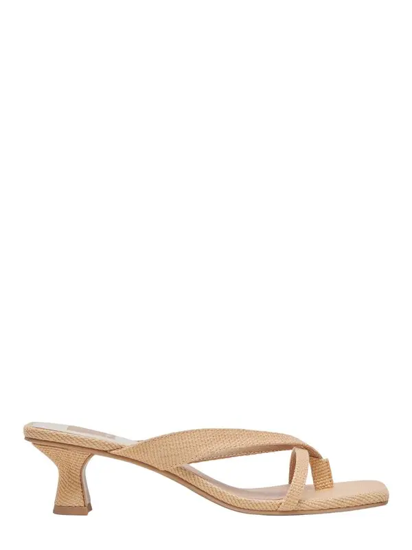 DOLCEVITA Brevel Heeled Sandals - Natural Raffia