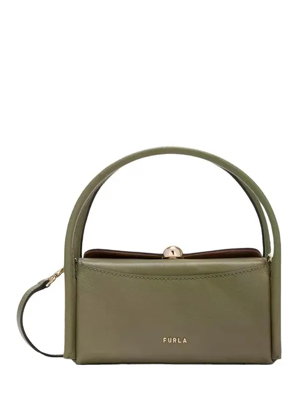 Furla Square Grained Boston Tote - Green