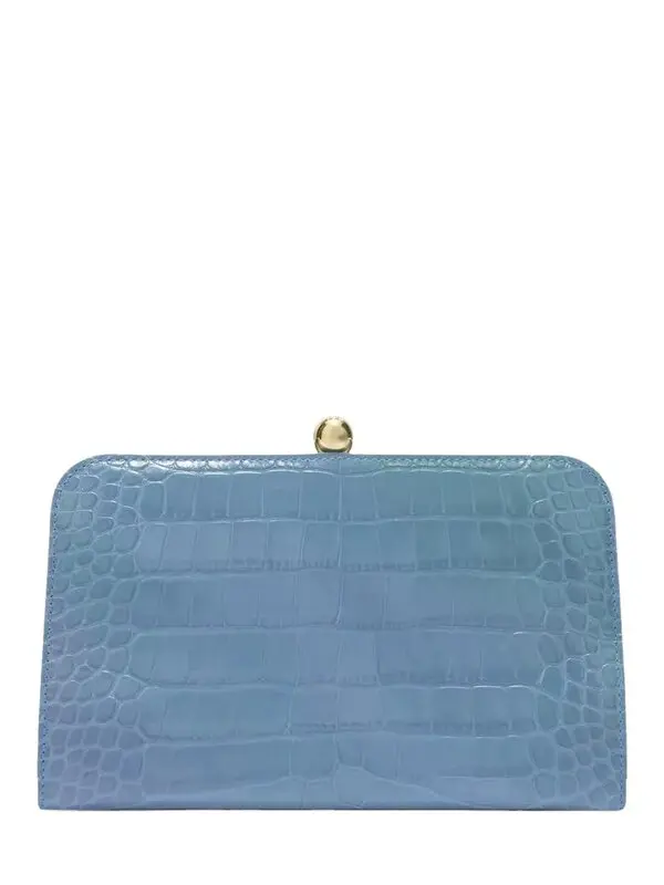 Furla Alba Crocodile-texture Clutch - Blue