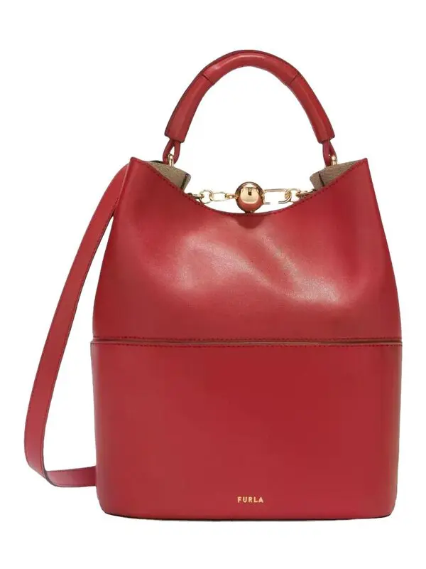 Furla Sfera-embellished Bucket Bag - Red
