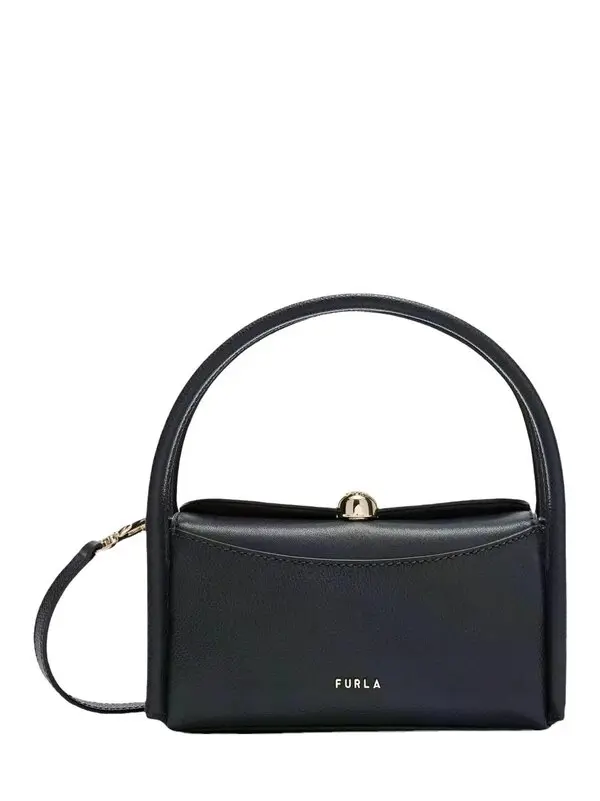 Furla Mini Nicole Grained-leather Boston Bag - Blue