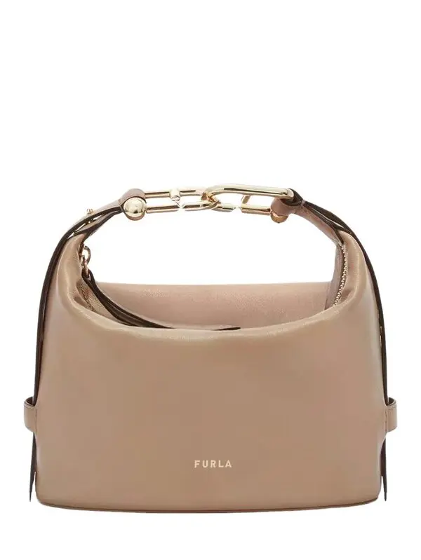 Furla Mini Nuvola Arcosfera Grained Tote Bag - Neutrals