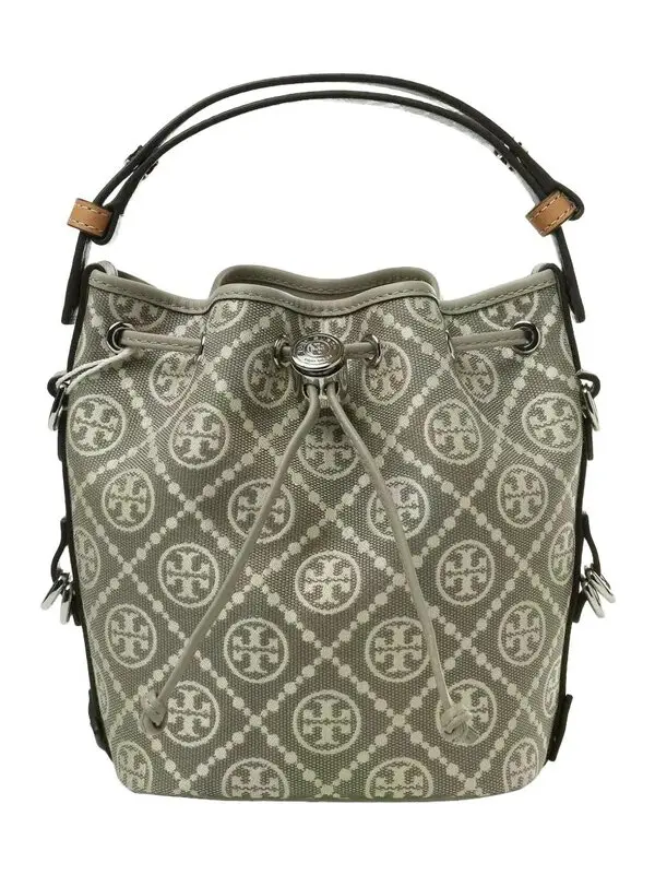 Tory Burch Monogram Bucket Bag - Grey