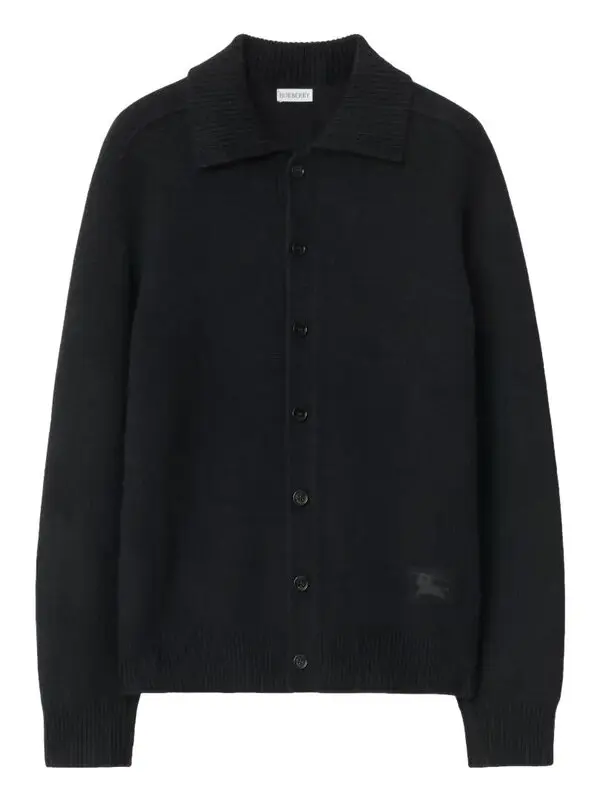 Burberry Collared Cardigan - Black
