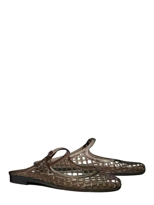 Tory Burch Openwork Jelly Ballerina Flats - Brown