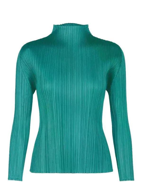 Issey Miyake Long-sleeve Mock-neck Top - Green