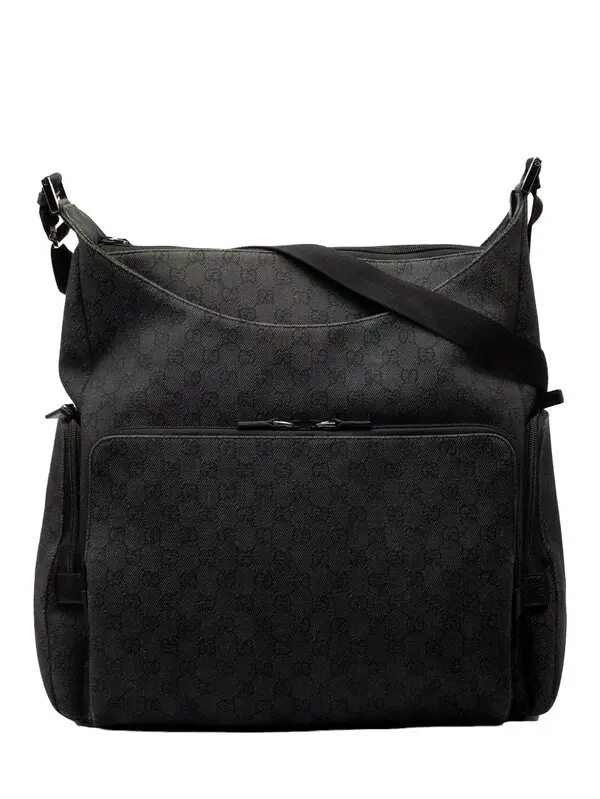 Gucci Gg Denim Crossbody Bag - Black