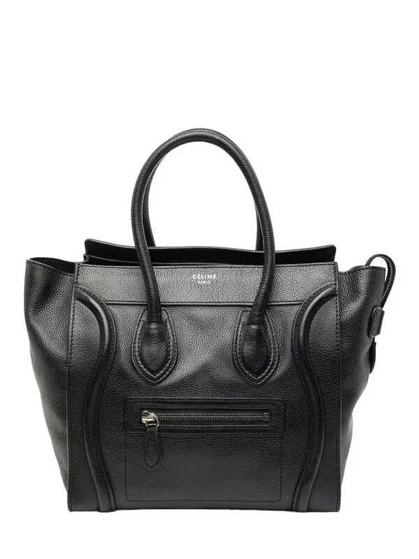 Celine 2011 Micro Calfskin Luggage Tote Bag - Black