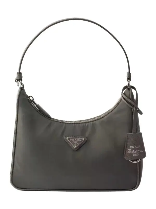 Prada Mini Re-edition 2005 Zip Tote Bag - Grey