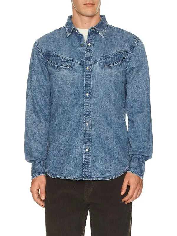 LEVI'S Smiley Western Shirt In Blue - Just A Smile