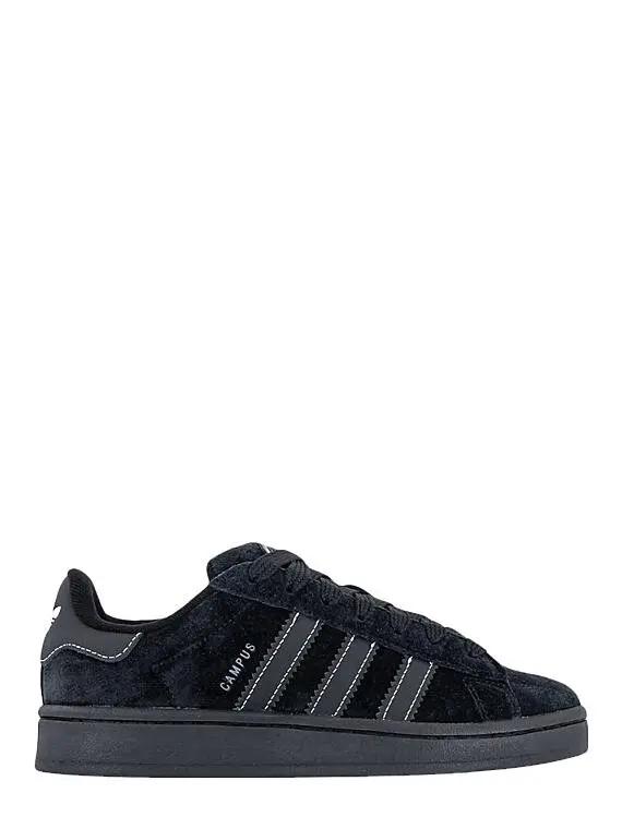 Adidas Campus 00s Brand-stripe Low-top Suede Trainers - Black Black White