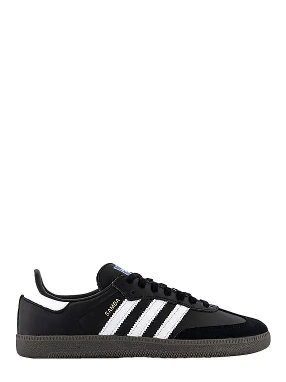 Adidas Samba Og Logo-print Leather Low-top Trainers - Black White Gum