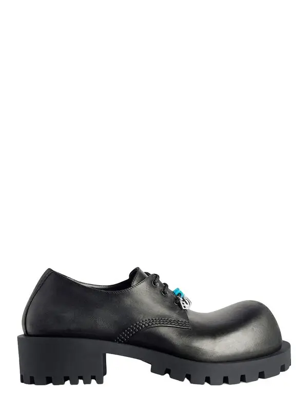 Balenciaga Hummer Derby Shoe With Charms - Black