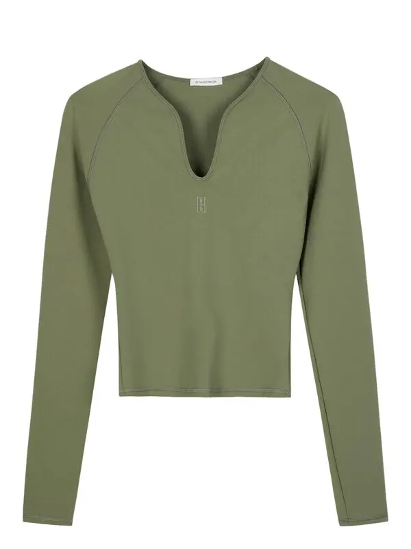 BY MALENE BIRGER Venazia Long Sleeve Top - Deep Lichen Green