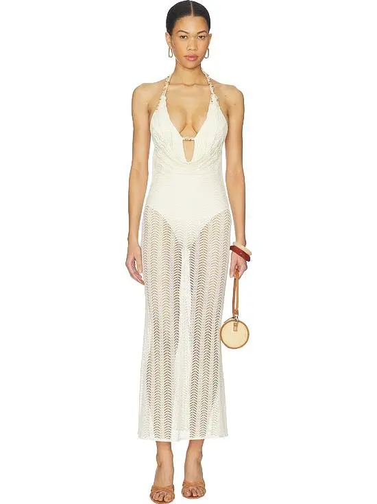 PatBO Wave Maxi Beach Dress - Off-white