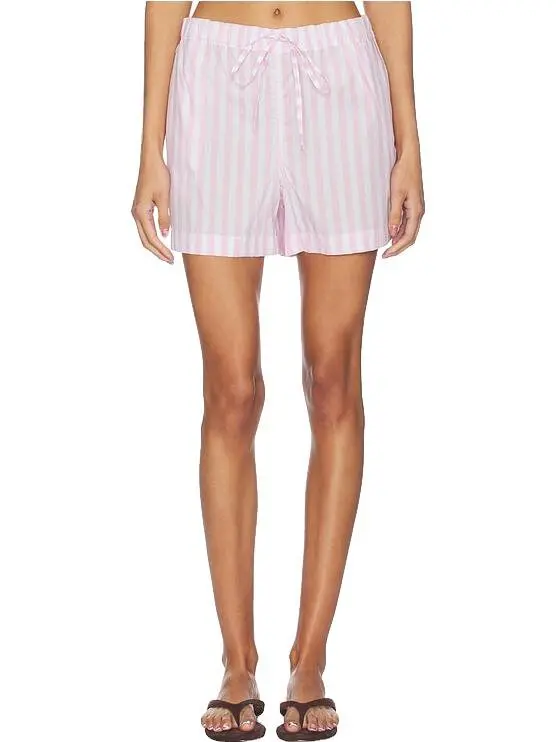 Hunza G Cabana Stripe Embroidered Shorts - Pink
